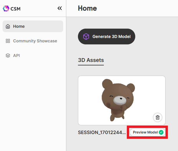CSM AIの使い方（画像から3Dモデルを生成）