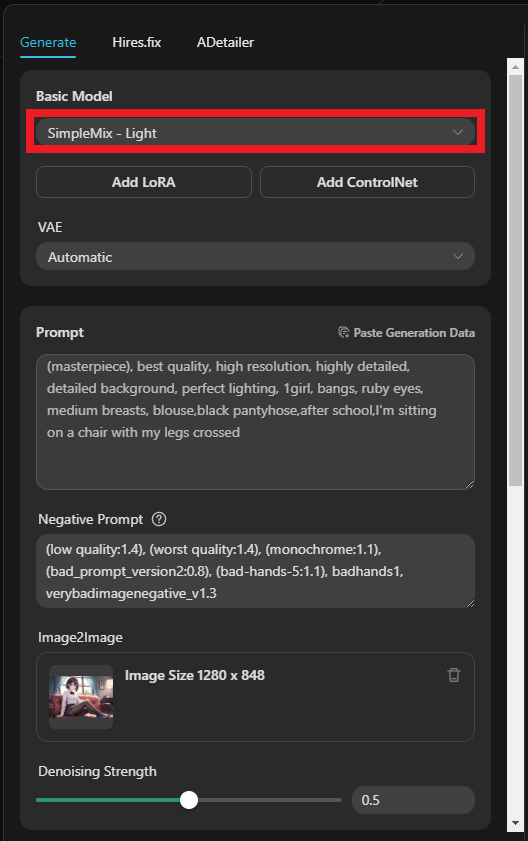 【Tensor.Art】Image2Imageで画像から画像を生成