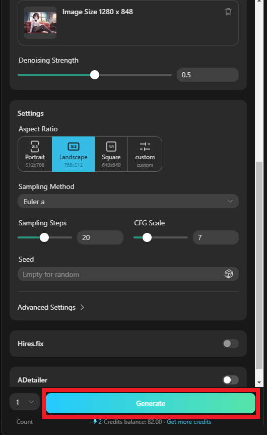 【Tensor.Art】Image2Imageで画像から画像を生成
