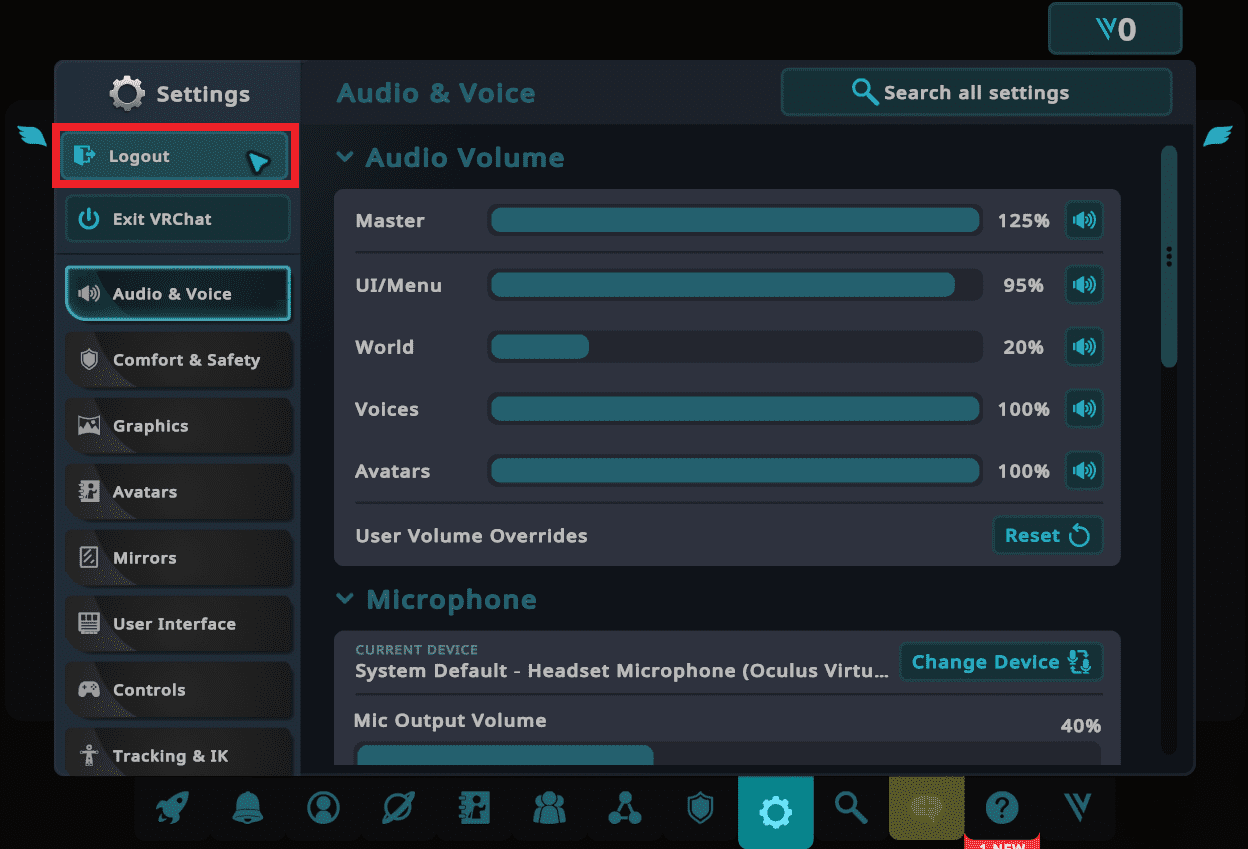 【VRChat】ログアウトする方法（ExitとLogoutの違い）